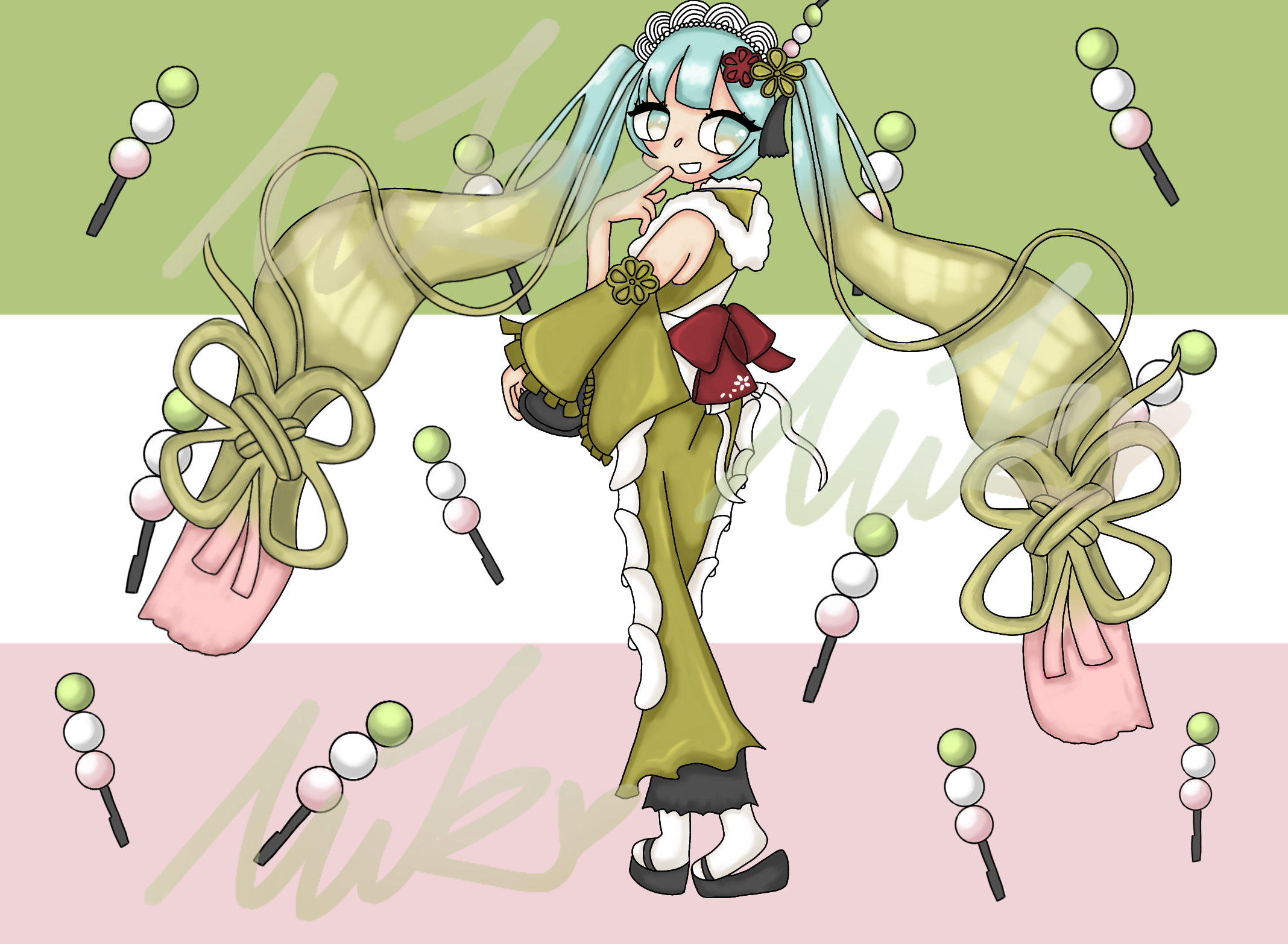 Matcha Green tea Miku - ibisPaint