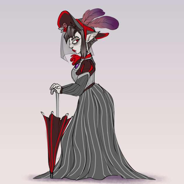 Victorian(ish) vampire lady - ibisPaint