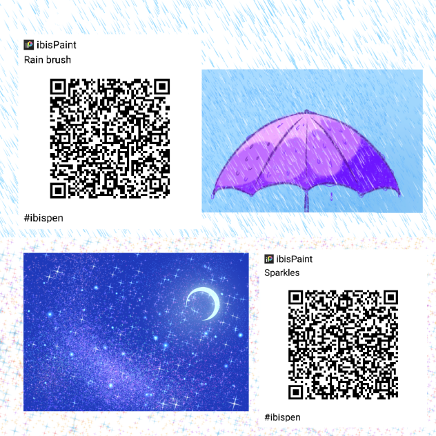 Sparkle and Rain brush - ibisPaint