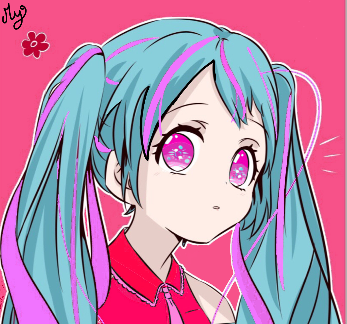 Pink miku - ibisPaint