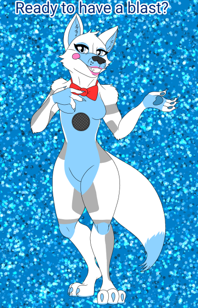 IceHeart as an arctic fox animatronic - ibisPaint