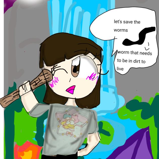 save the worms - ibisPaint