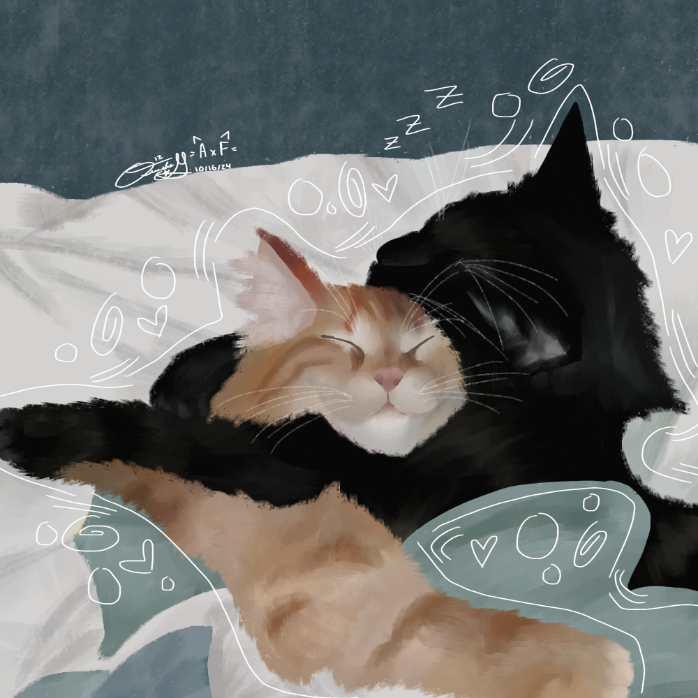 A x F ^ = kitty bed cuddles! - ibisPaint