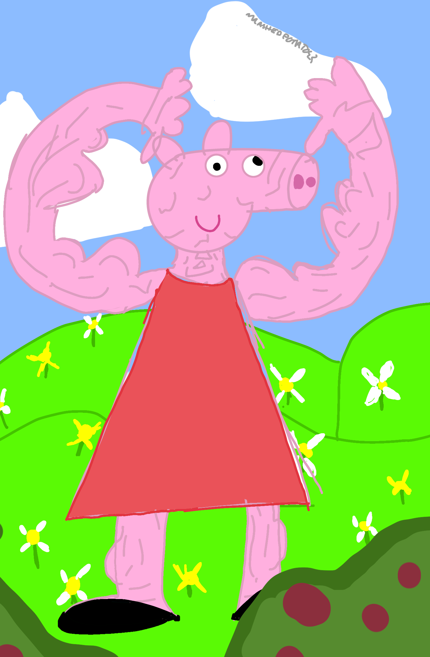 Peppa pig on steroids - ibisPaint