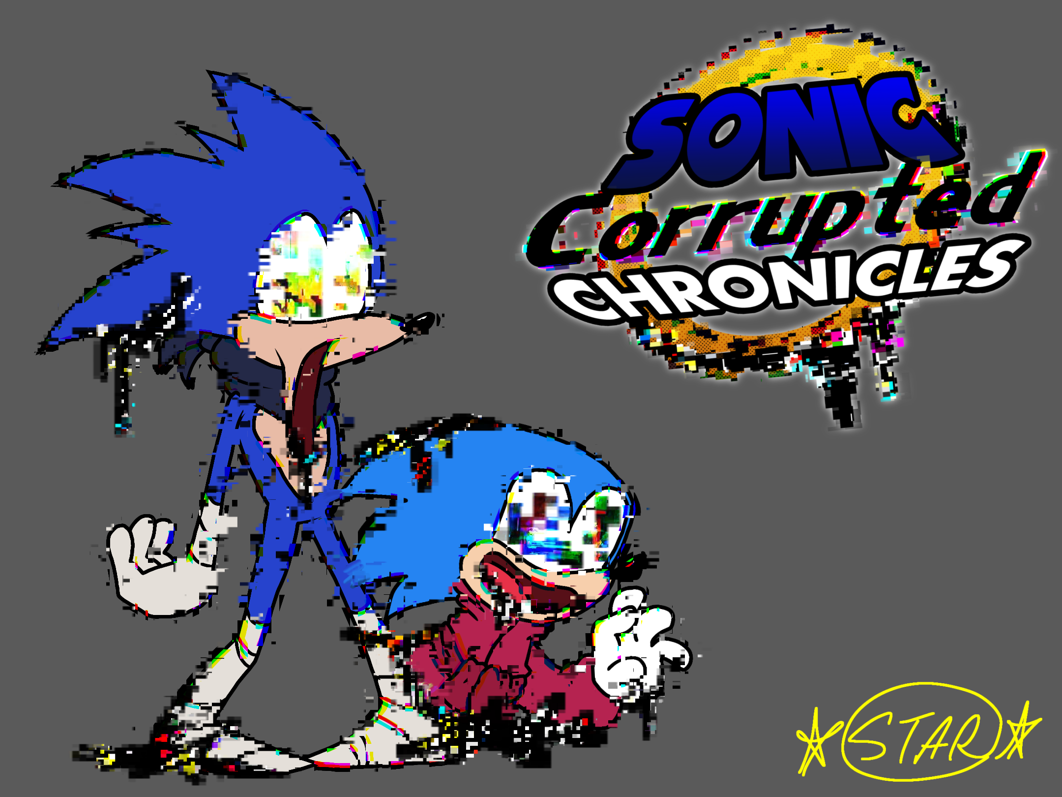 Corrupted Mashed Sonics - ibisPaint