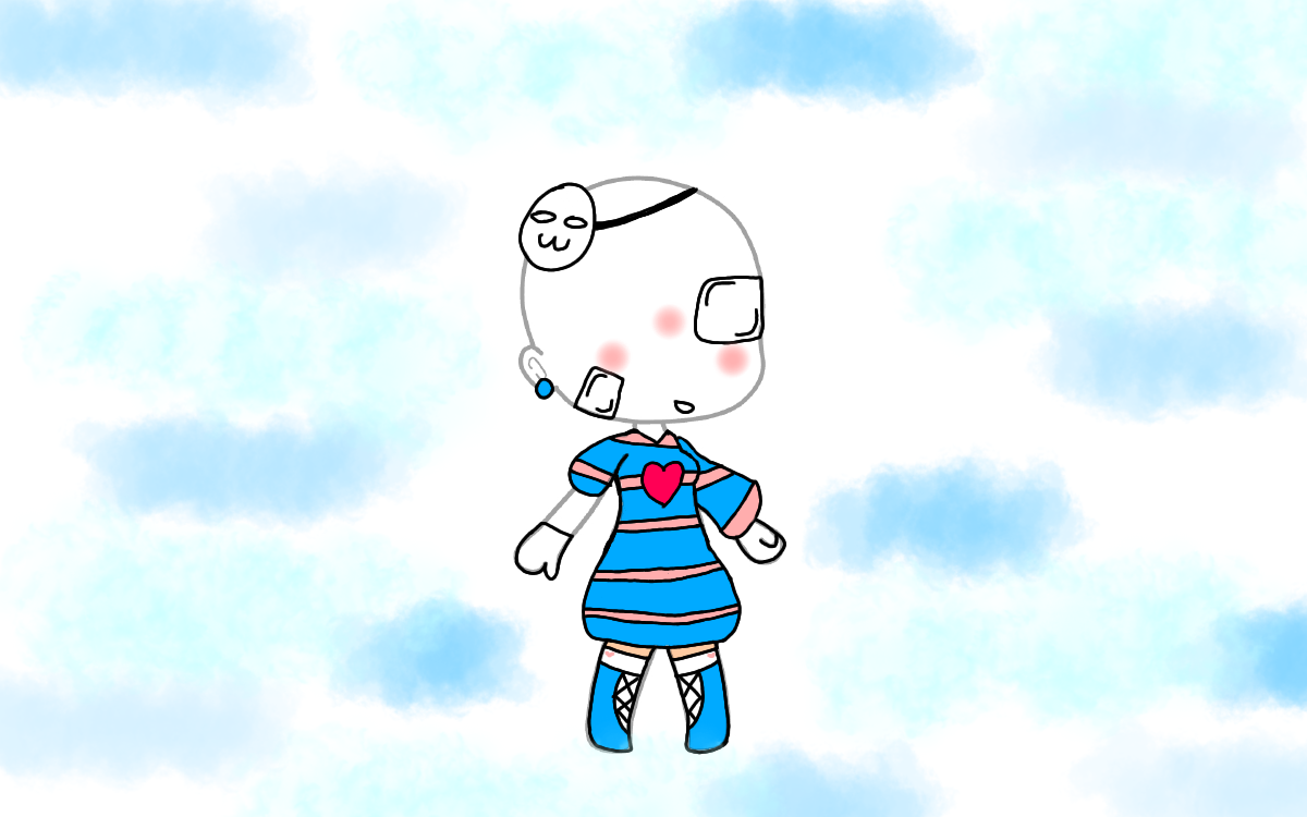 gacha outfit 2 striped heart - ibisPaint