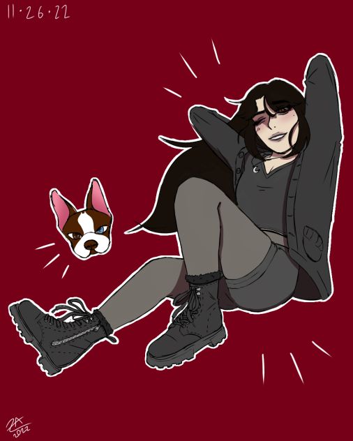 me and my dog - ibisPaint