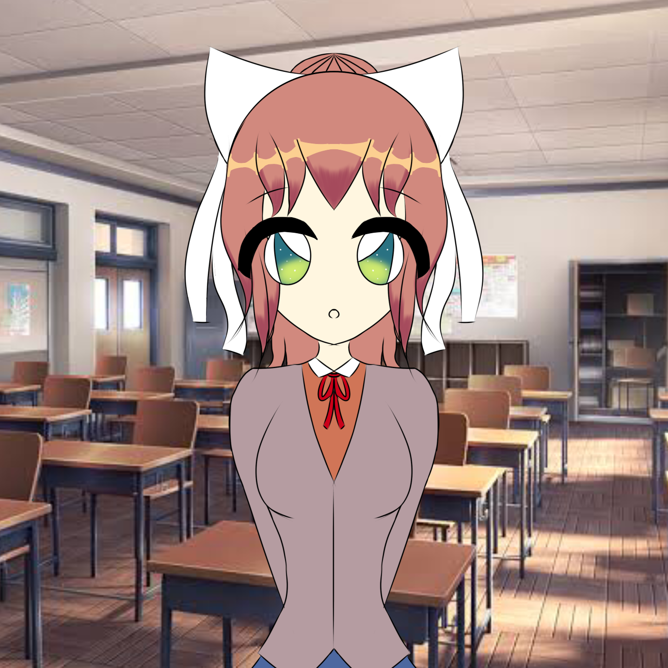 Monika front facing art - ibisPaint