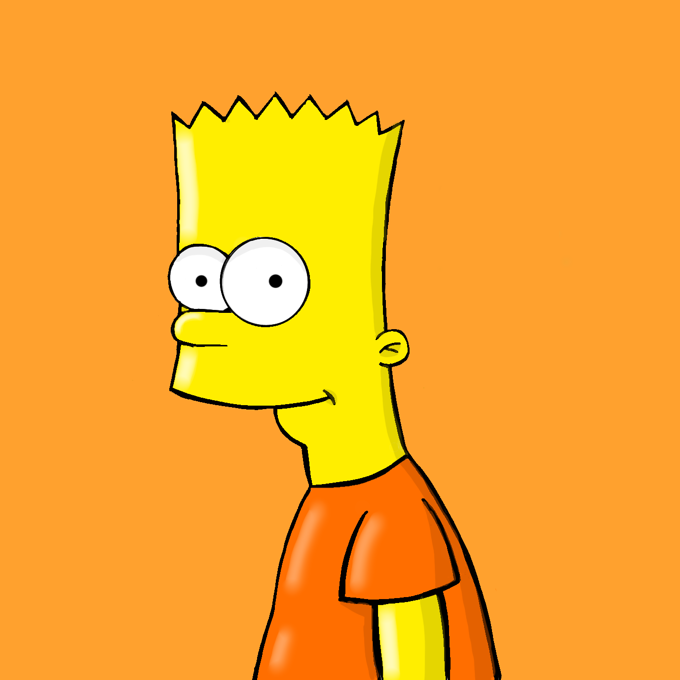 Dibujo digital facil de bart simpson - ibisPaint