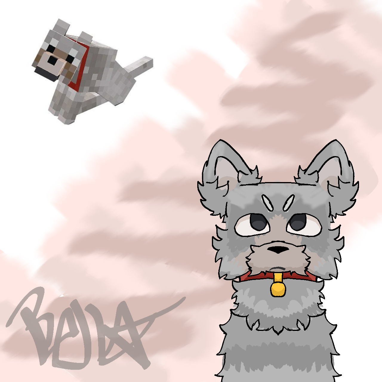 MINECRAFT DOG - ibisPaint