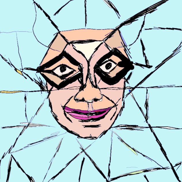 stained glass face - ibisPaint