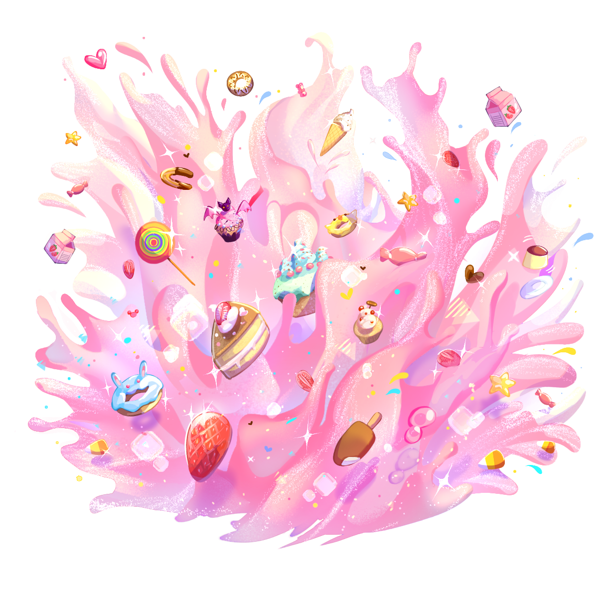 🍭Splashing sweets🍭 - ibisPaint
