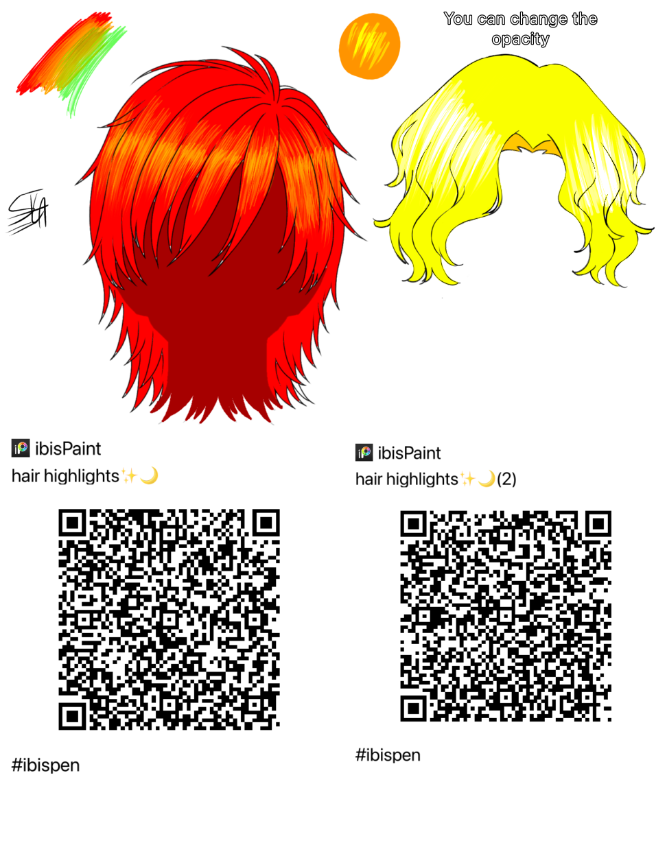 Hair highlight brushes - ibisPaint