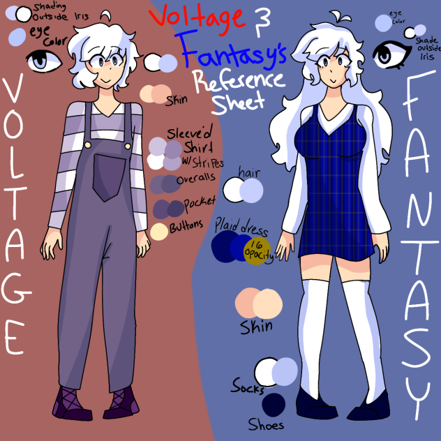 Voltage and Fantasy's reference sheet - ibisPaint
