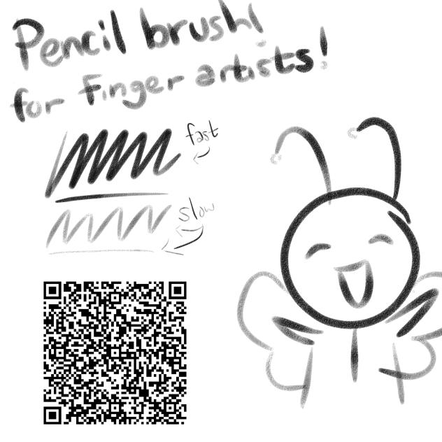 Pencil brush (finger artists) - ibisPaint