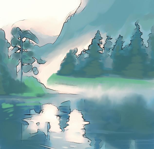 First attempt at a background.. - ibisPaint