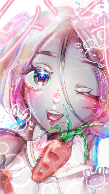 pink rabbit - ibisPaint