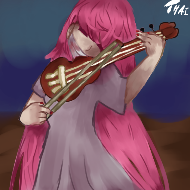 Pink haired violinist - ibisPaint