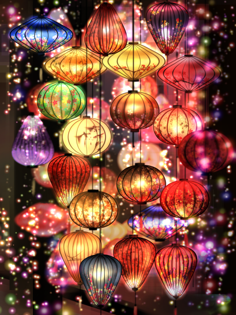 Festival lanterns Bg - ibisPaint