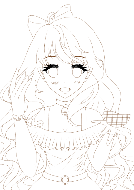 Dorami as human Lineart - ibisPaint