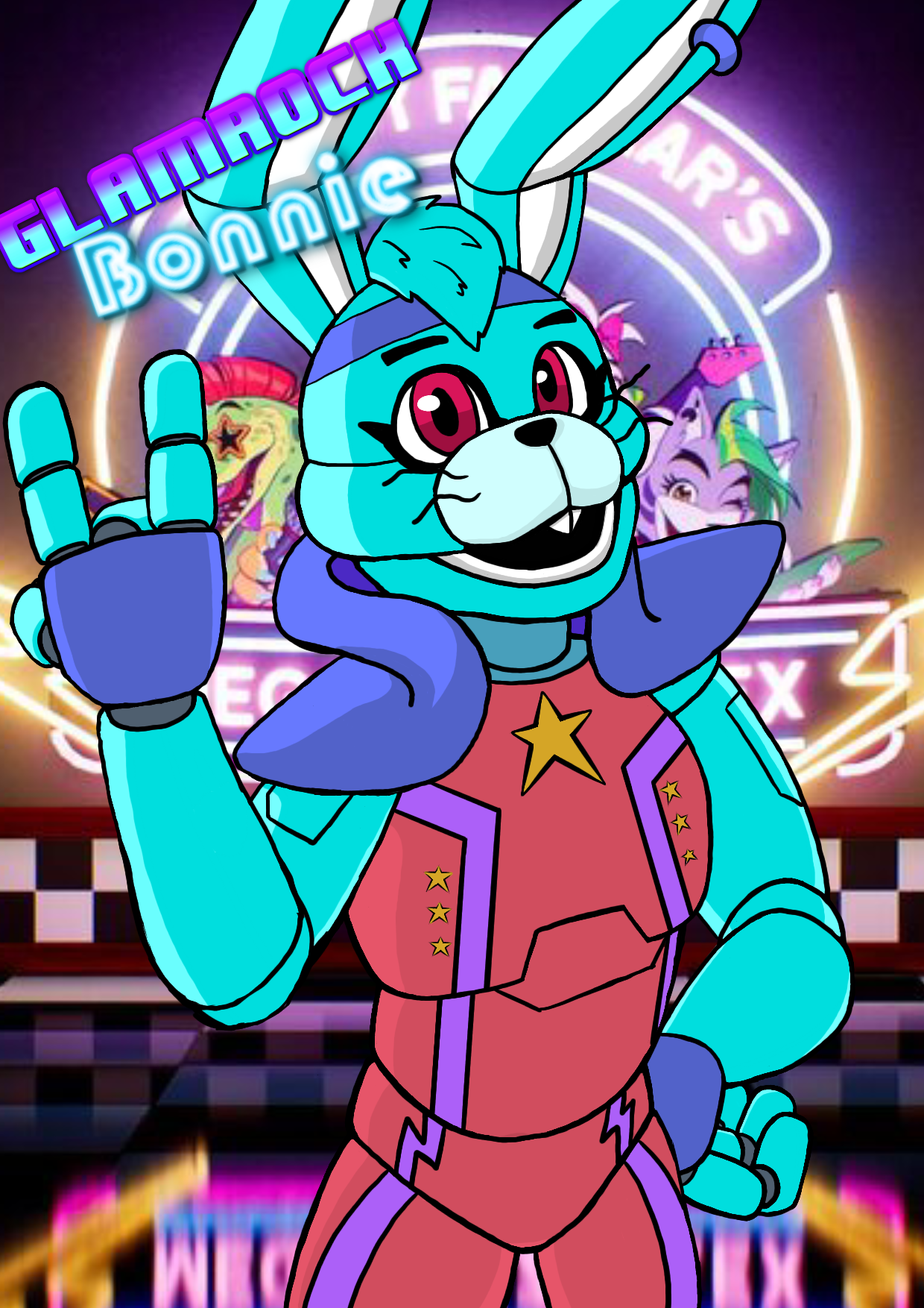 Glamrock Bonnie fanart - ibisPaint