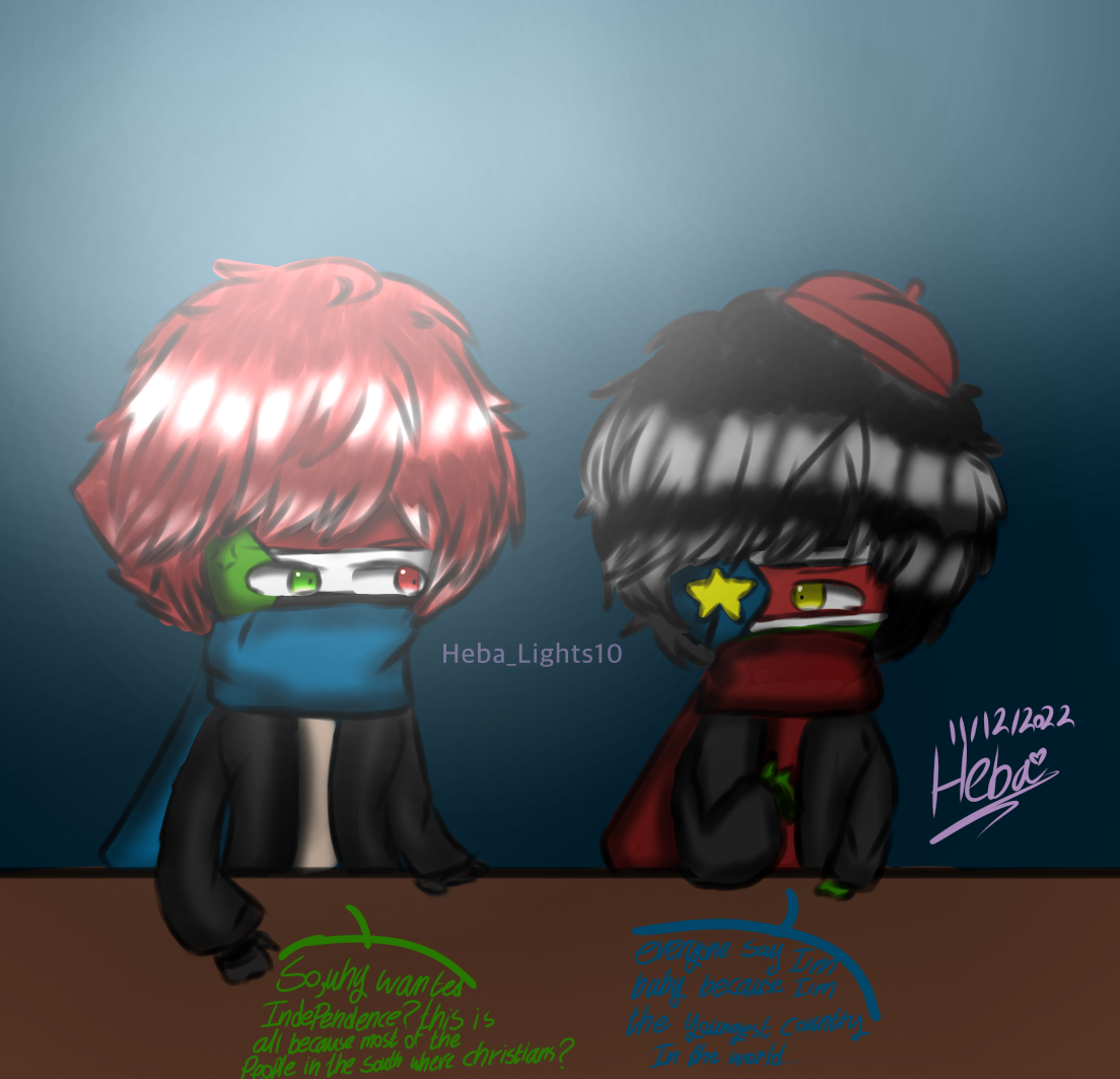 Sudan & South Sudan countryhumans - ibisPaint