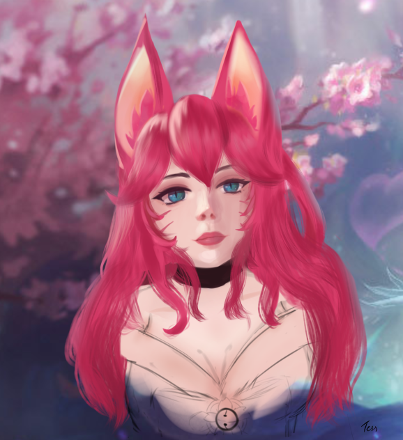Spirit blossom Ahri League of Legends - ibisPaint
