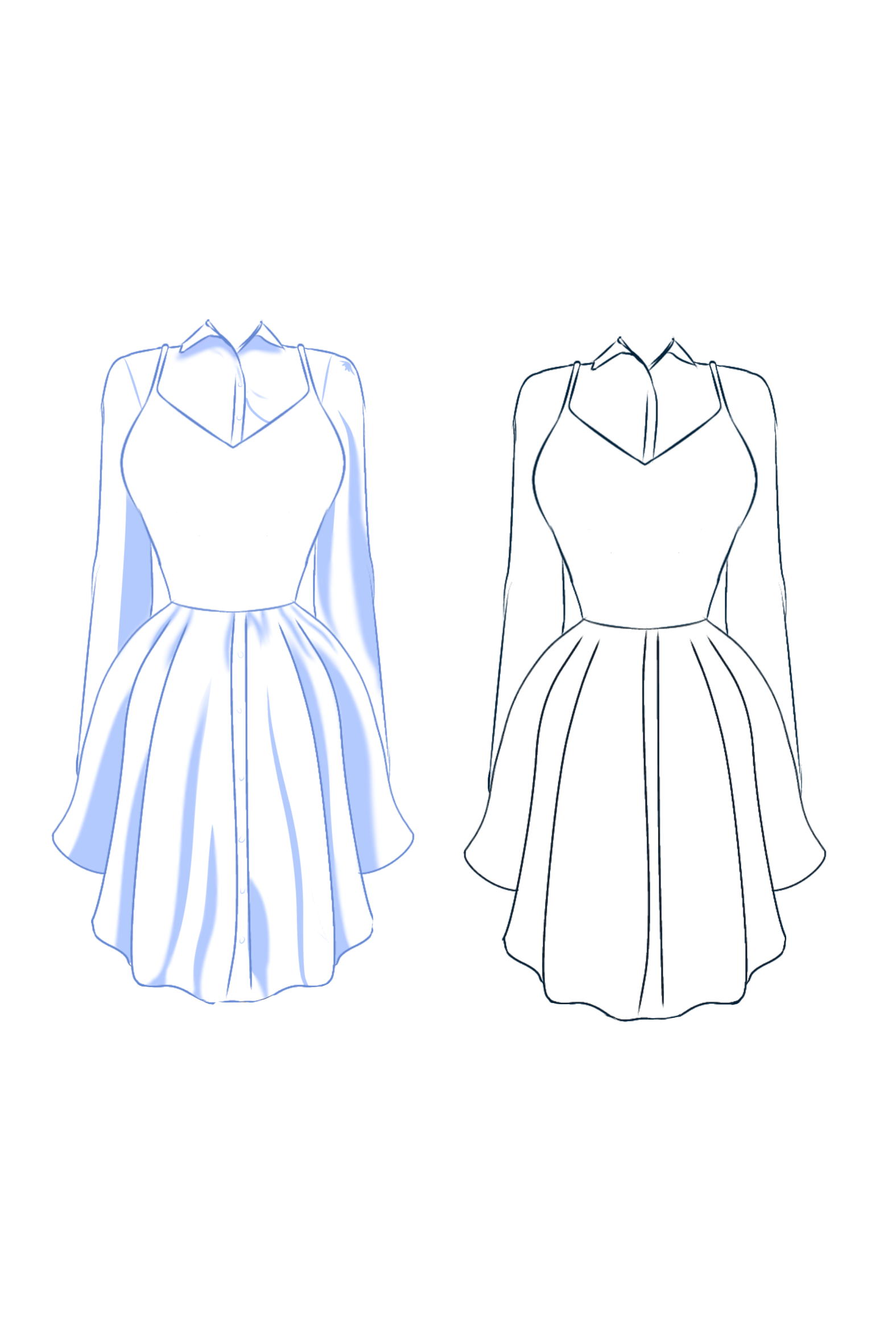 Shirt dress (outlines) - ibisPaint