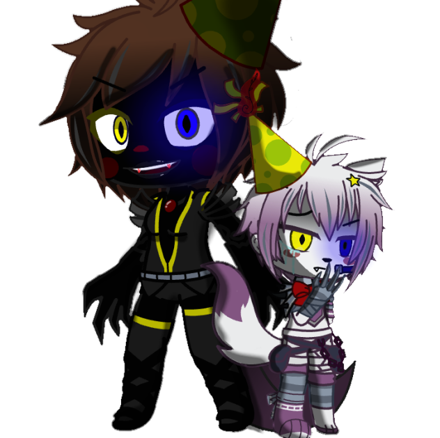 Dark Phone and Shadow Ennard - ibisPaint