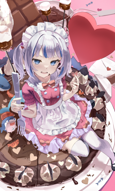 Sweet chocolate shark cake - ibisPaint