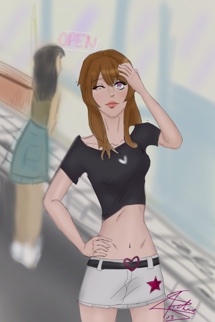 Girl posing (practice) - ibisPaint