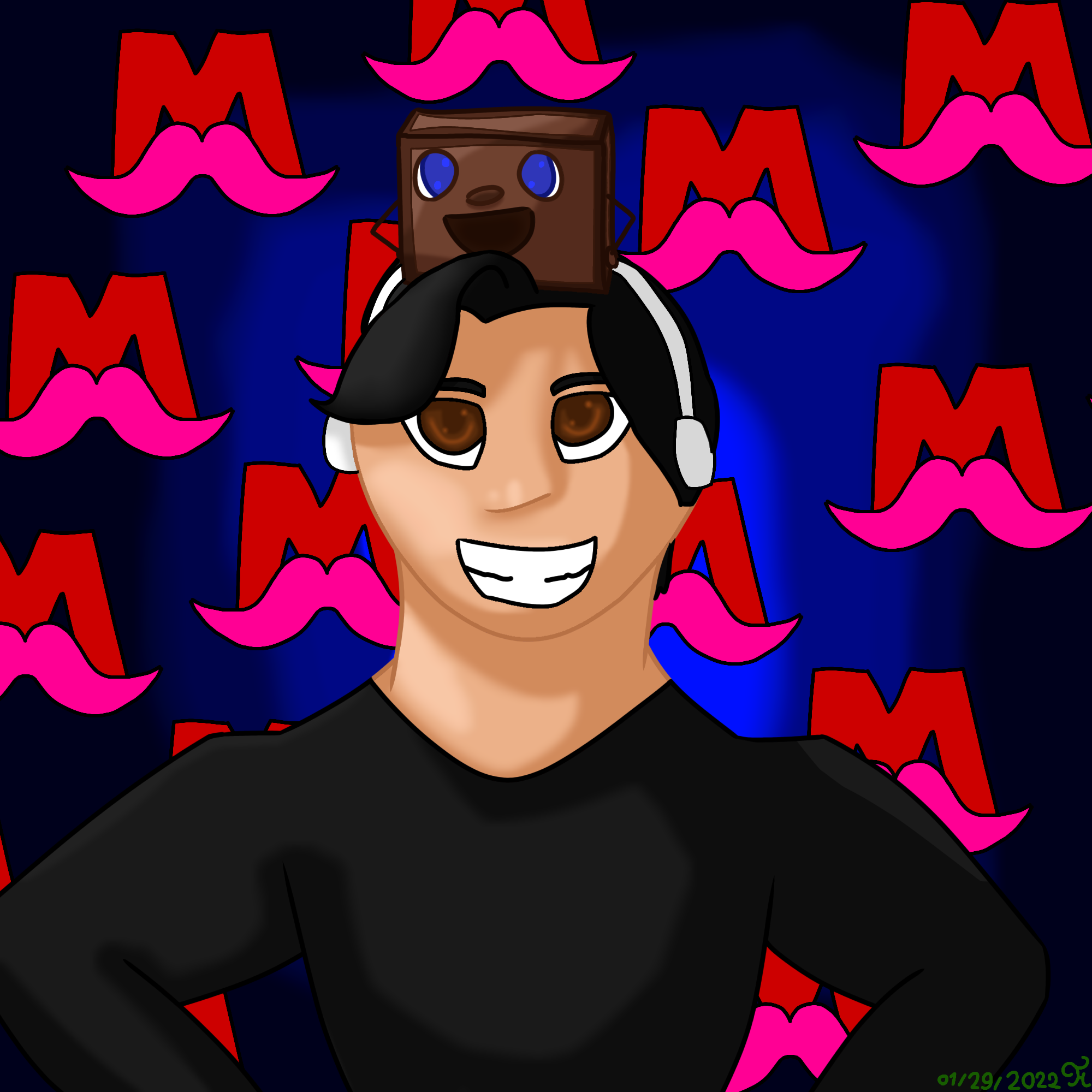 Markiplier and tiny box Tim fanart - ibisPaint