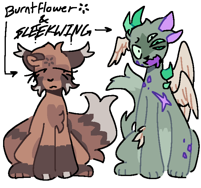 Burntflower and Sleekwing - ibisPaint