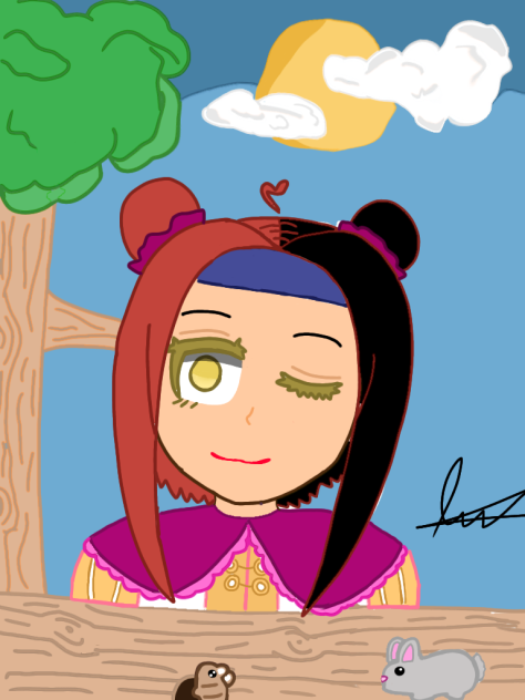 Lucy en el parque - ibisPaint
