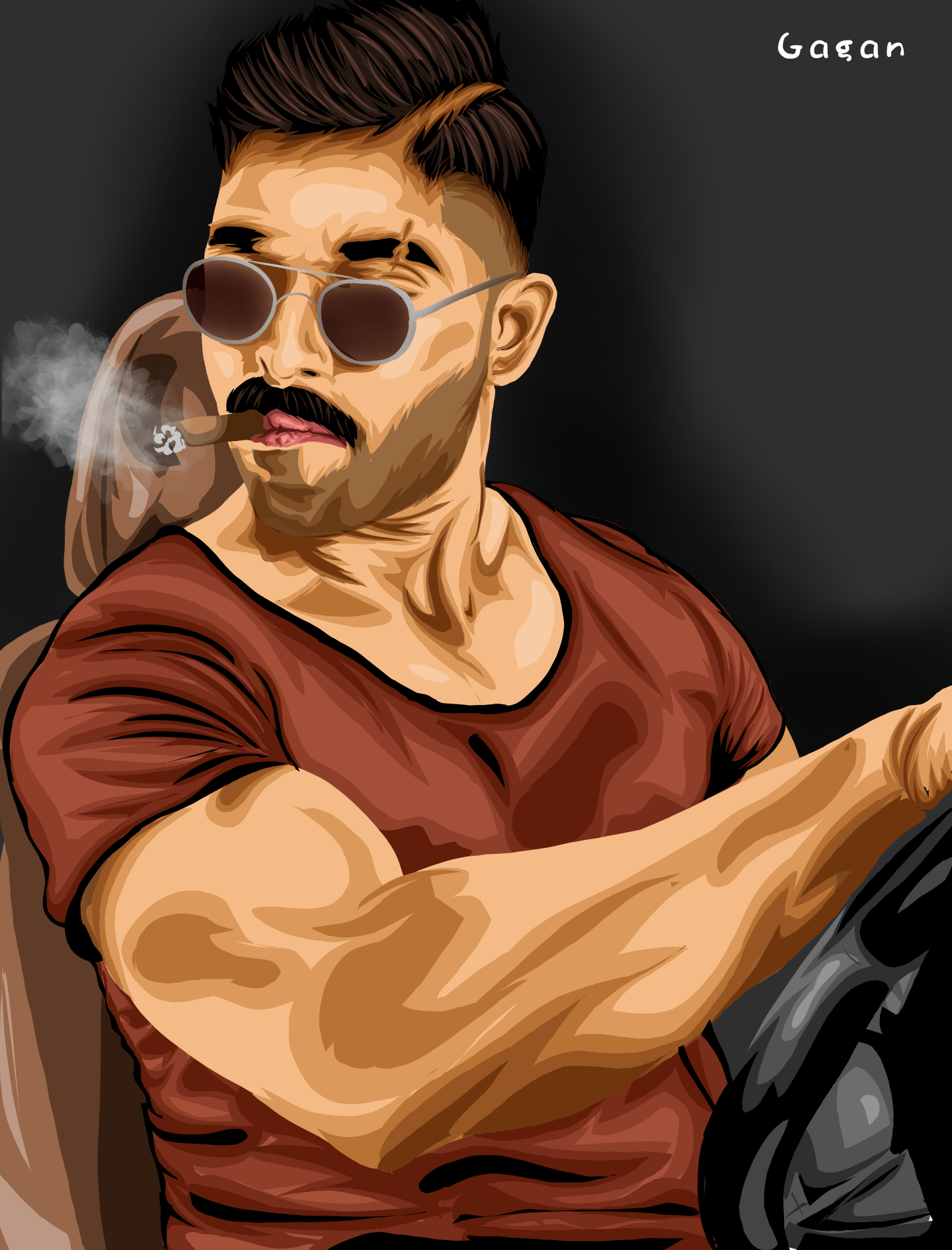 vector art of Allu arjun - ibisPaint