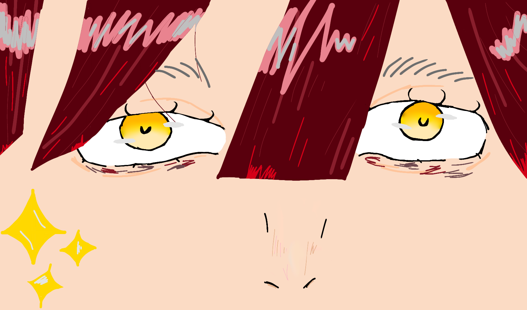 Eyes blessed by the goddess of sunset - ibisPaint