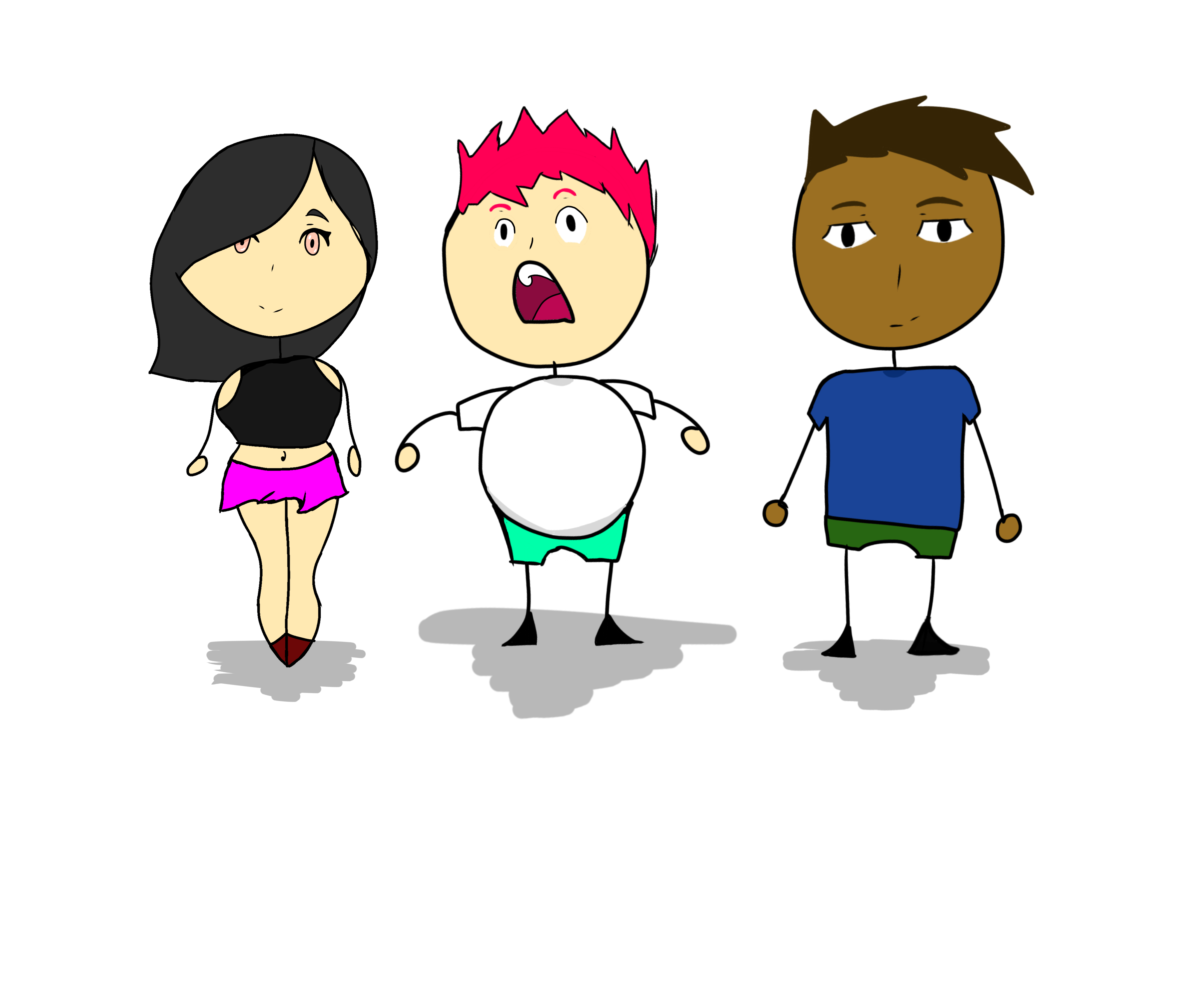 Three little characters - ibisPaint