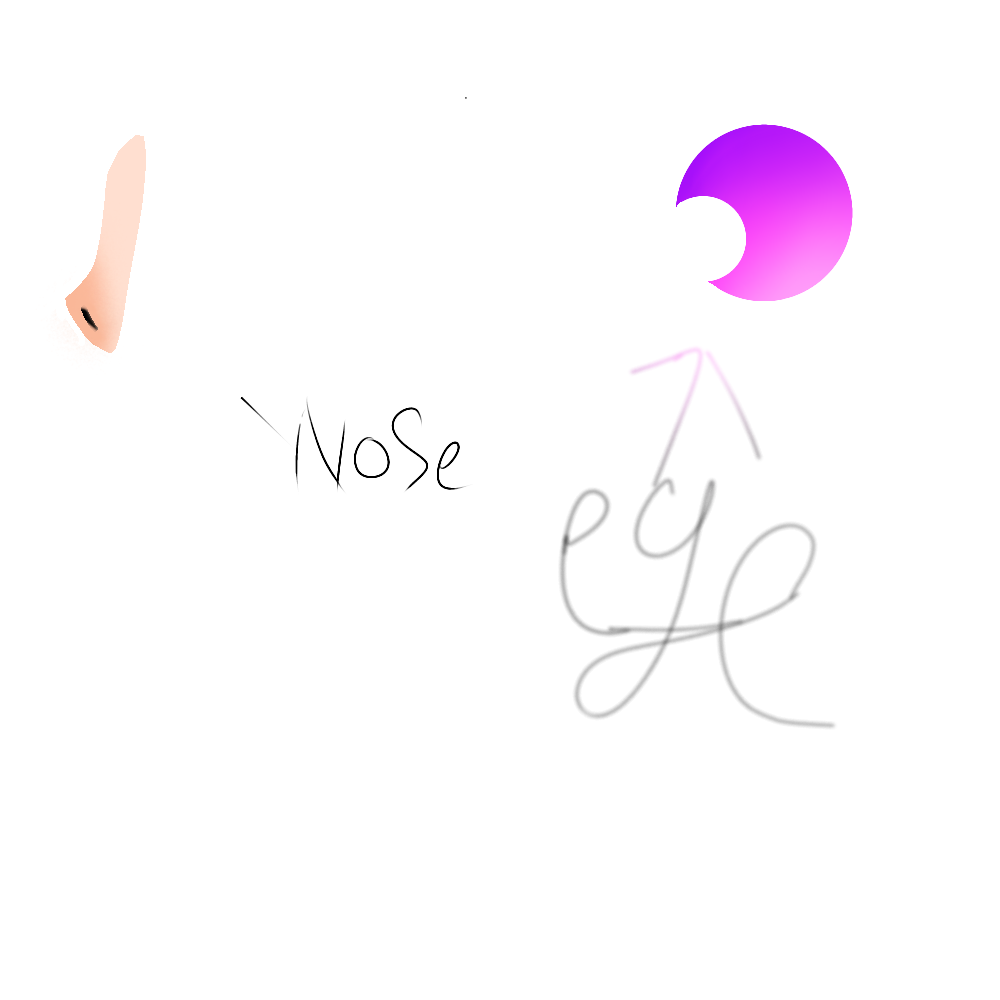 how i make eyes and nose - ibisPaint