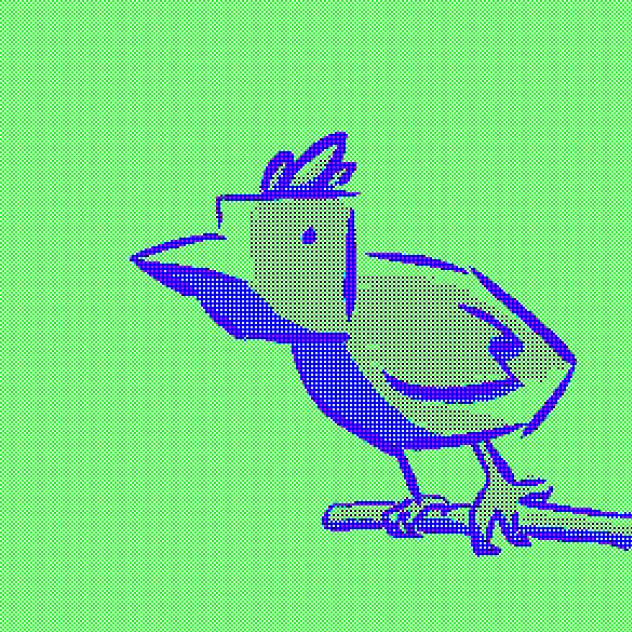 Box Head Bird - ibisPaint