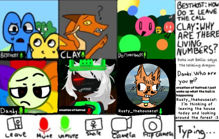 Multifandom fandom Zoom-call! - ibisPaint