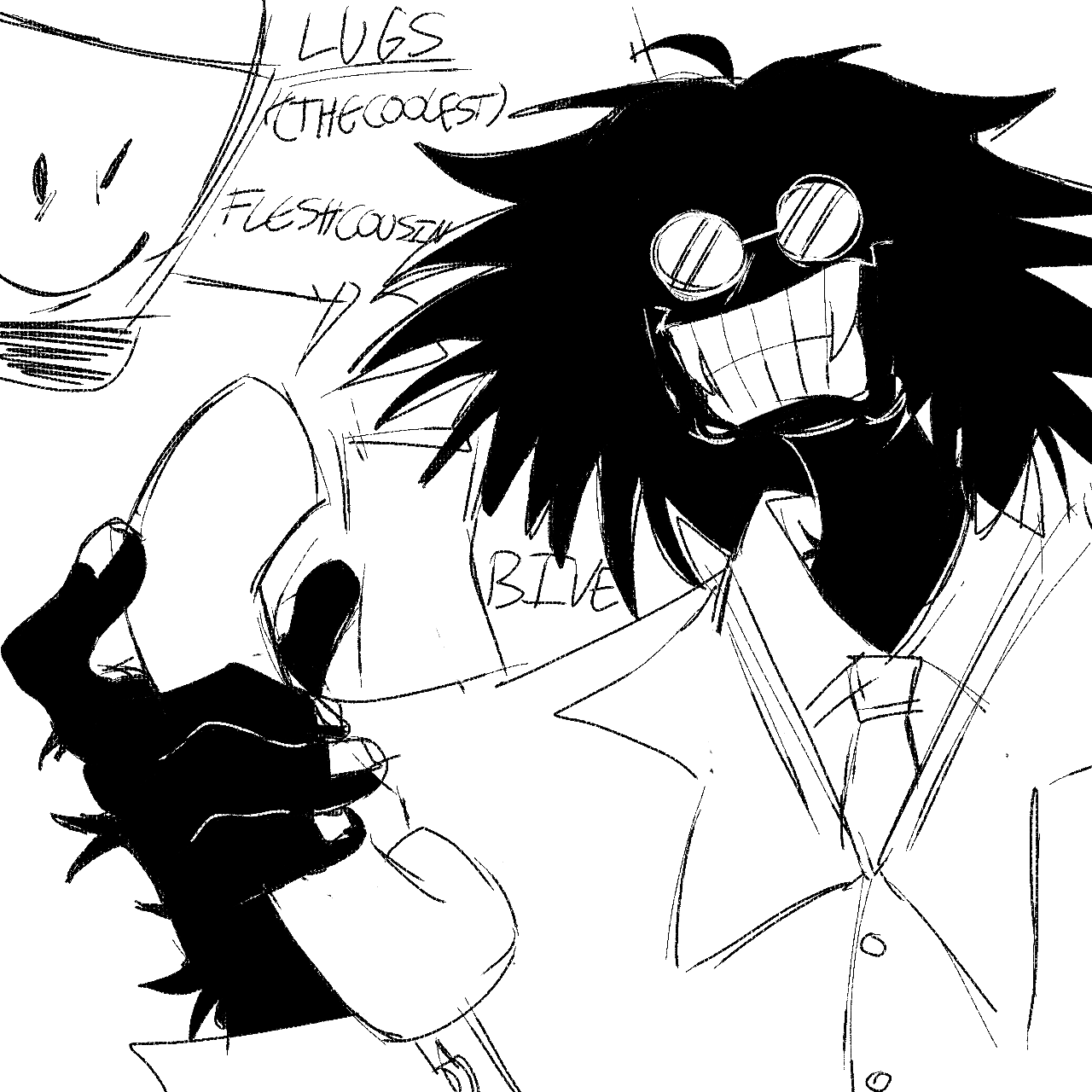 My two favorite regretevator characters - ibisPaint