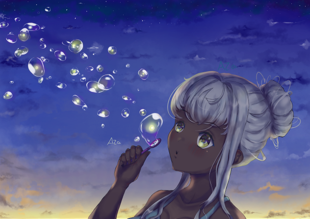 Blowing bubbles - ibisPaint