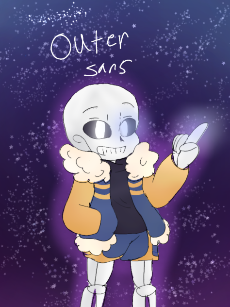 outer sans 💙🖤💛💜 - ibisPaint