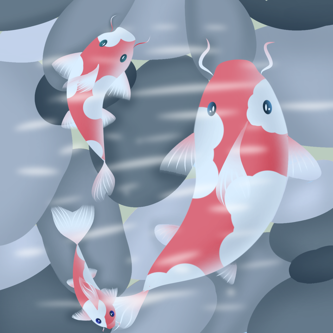 Koi carps - ibisPaint