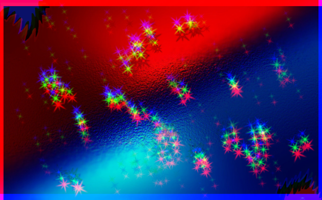 red and blue glitch - ibisPaint