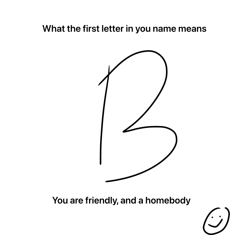 B! (What the first letter of your name) - ibisPaint