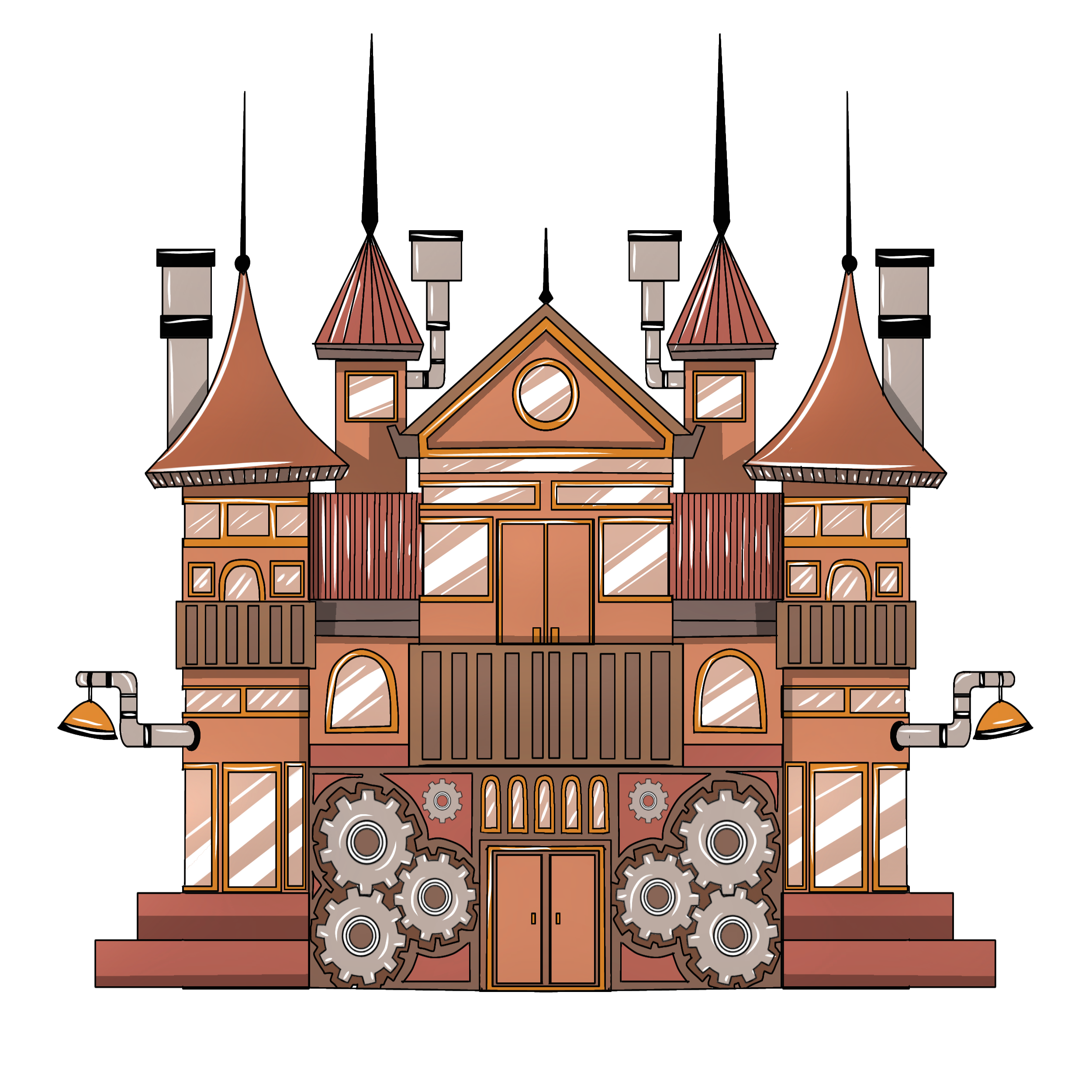 steampunk villa 1 - ibisPaint