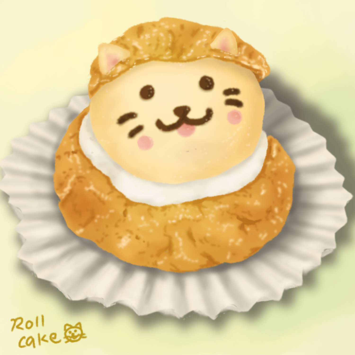 cute cream puff 🐱 - ibisPaint