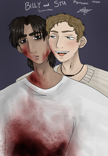 Billy and Stu scream (1996) - ibisPaint