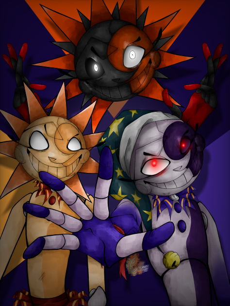 Sun, Moon and Eclipse poster - ibisPaint